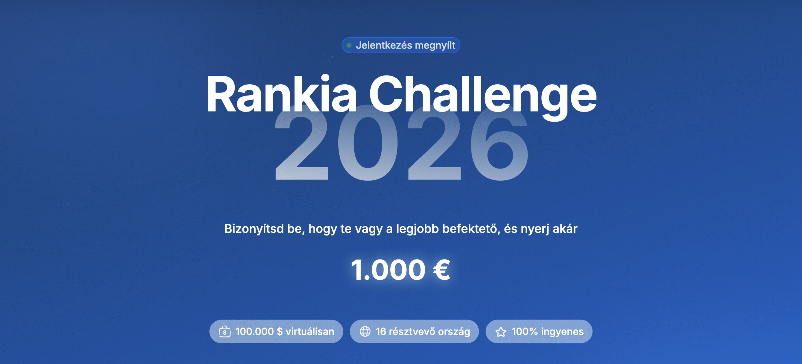 Rankia Challenge 2026 – Az év befektetője - Rankia: Pénzügyi Közösség